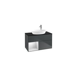 Villeroy & Boch V&B Waschtischunterschrank Finion 100, Pl b m, Reg wh. m Lac, md bl. m Lac ; Villeroy & Boch (F892MTHG)
