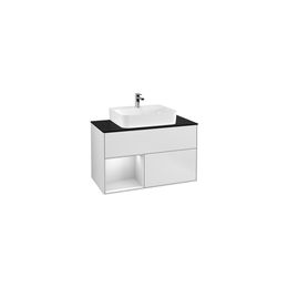 Villeroy & Boch V&B Waschtischunterschrank Finion 100, Pl w m, Reg li wh. m Lac, wh. m Lac ; Villeroy & Boch (F112MTMT)