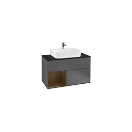 Villeroy & Boch V&B Waschtischunterschrank Finion 100, Pl w m, Reg li wal ven, Anthrac. m ; Villeroy & Boch (F112GNGK)