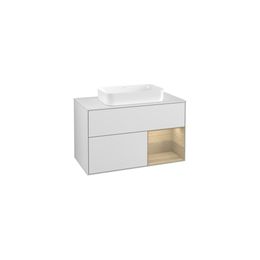 Villeroy & Boch V&B Waschtischunterschrank Wandbeleuchtung Finion 100, Pl wh. m, Reg re Oa ven, wh. m Lac ; Villeroy & Boch (G251PCMT)