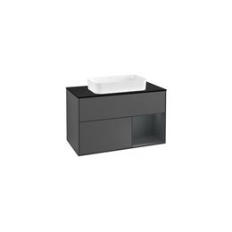 Villeroy & Boch V&B Waschtischunterschrank Abdeckplatte bla m Finion 100x60,3cm, Rg r md b m Lac, Anthrac. m ; Villeroy & Boch (F252HGGK)