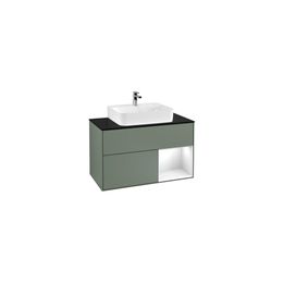 Villeroy & Boch V&B Waschtischunterschrank Wandbeleuchtung Finion 100, Pl b m, Rg r g wh. Lac, Oli. m Lac ; Villeroy & Boch (G122GFGM)