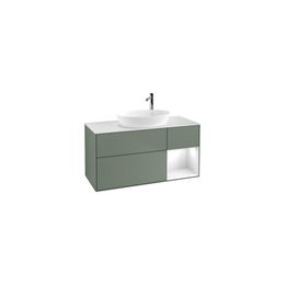 Villeroy & Boch V&B Waschtischunterschrank Finion 120cm, Pl w m, Rg g wh. Lac, Oli. m Lac ; Villeroy & Boch (F951GFGM)