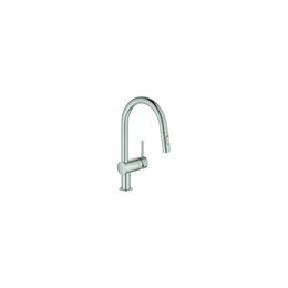 Grohe Sp&uuml;ltisch-Einhebelmischer Minta 1/2", C-Ausl, ausz Dual-Brause, superst. (32321DC2)