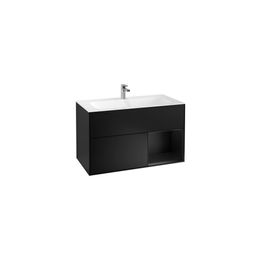 Villeroy & Boch V&B Waschtischunterschrank Finion Reg re bla m lacquer, Black matt lacquer ; Villeroy & Boch (F040PDPD)