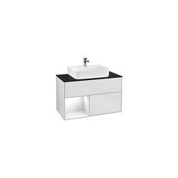 Villeroy & Boch V&B Waschtischunterschrank Finion 100, Pl w m, Rg l glo wh. Lac, wh. m Lac ; Villeroy & Boch (F112GFMT)