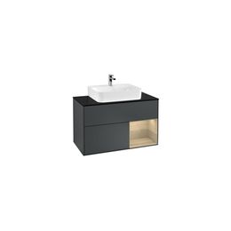 Villeroy & Boch V&B Waschtischunterschrank Finion 100, Pl b m, Reg re Oa ven, md bl. m Lac ; Villeroy & Boch (F122PCHG)