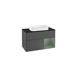 Villeroy & Boch V&B Waschtischunterschrank Wandbeleuchtung Finion 100, Pl b m, Rg r Oli. m Lac, Anthrac. m ; Villeroy & Boch (G252GMGK)