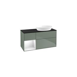 Villeroy & Boch V&B Waschtischunterschrank Finion 120cm, Pl b m, Rg g wh. Lac, Oli. m Lac ; Villeroy & Boch (FA42GFGM)