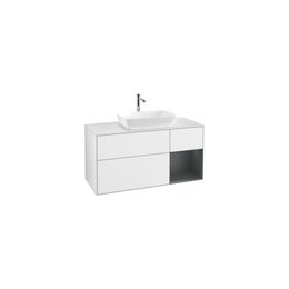 Villeroy & Boch V&B Waschtischunterschrank Finion 120cm, Pl w m, Reg md m Lac, glo wh. Lac ; Villeroy & Boch (F831HGGF)