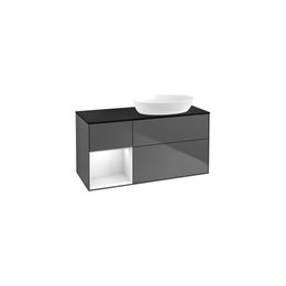 Villeroy & Boch V&B Waschtischunterschrank Finion 120cm, Pl b m, Rg g wh. Lac, Anthrac. m ; Villeroy & Boch (FA42GFGK)