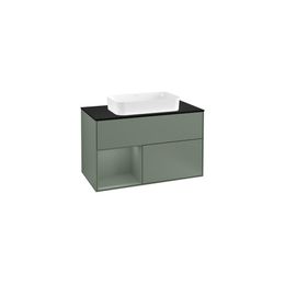 Villeroy & Boch V&B Waschtischunterschrank Abdeckplatte bla m Finion 100x60,3cm, Rg li Oli. m Lac, Oli. m Lac ; Villeroy & Boch (F242GMGM)