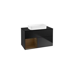 Villeroy & Boch V&B Waschtischunterschrank Finion 100x60,3 cm, Reg li wal ven, bla m Lac ; Villeroy & Boch (F652GNPD)