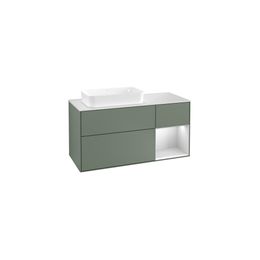 Villeroy & Boch V&B Waschtischunterschrank Wandbeleuchtung Finion 120cm, Pl w m, Rg r w m Lac, Oli. m Lac ; Villeroy & Boch (G281MTGM)