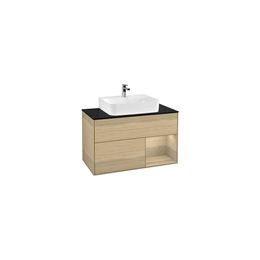 Villeroy & Boch V&B Waschtischunterschrank Finion 100, Pl bla m, Reg re Oa ven, Oa ven ; Villeroy & Boch (F122PCPC)