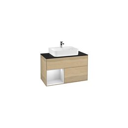 Villeroy & Boch V&B Waschtischunterschrank Wandbeleuchtung Finion 100, Pl bla m, Reg li wh. m Lac, Oa ven ; Villeroy & Boch (G112MTPC)
