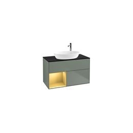 Villeroy & Boch V&B Waschtischunterschrank Finion 100, Pl bla m, Reg gol m Lac, Oli. m Lac ; Villeroy & Boch (F892HFGM)