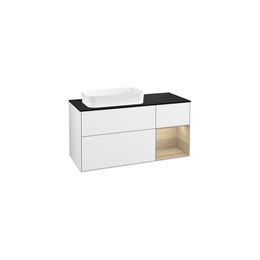 Villeroy & Boch V&B Waschtischunterschrank Wandbeleuchtung Finion 120cm, Pl b m, Rg re Oa ven, glo wh. Lac ; Villeroy & Boch (G282PCGF)