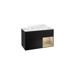 Villeroy & Boch V&B Waschtischunterschrank Wandbeleuchtung Finion 100, Pl wh. m, Reg re Oa ven, bla m Lac ; Villeroy & Boch (G251PCPD)