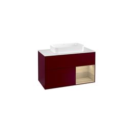 Villeroy & Boch V&B Waschtischunterschrank Abdeckplatte wh. m Finion 100x60,3cm, Reg re Oa Veneer, Peony Matt ; Villeroy & Boch (F251PCHB)