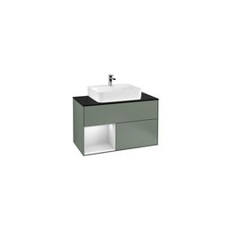 Villeroy & Boch V&B Waschtischunterschrank Wandbeleuchtung Finion 100, Pl b m, Rg li wh. m Lac, Oli. m Lac ; Villeroy & Boch (G112MTGM)