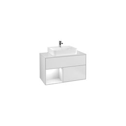 Villeroy & Boch V&B Waschtischunterschrank Finion 100, Pl b m, Rg l glo wh. Lac, wh. m Lac ; Villeroy & Boch (F111GFMT)