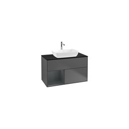Villeroy & Boch V&B Waschtischunterschrank Finion 100, Pl bla m, Reg md m Lac, Anthrac. m ; Villeroy & Boch (F772HGGK)