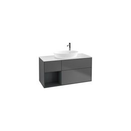 Villeroy & Boch V&B Waschtischunterschrank Finion 120cm, Pl w m, Reg md m Lac, Anthrac. m ; Villeroy & Boch (F941HGGK)