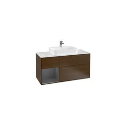 Villeroy & Boch V&B Waschtischunterschrank Wandbeleuchtung Finion 120cm, Pl w m, Rg li Anthrac. m, wal ven ; Villeroy & Boch (G411GKGN)