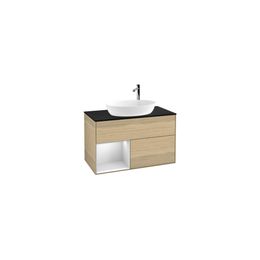 Villeroy & Boch V&B Waschtischunterschrank Finion 100, Pl bla m, Reg wh. m Lac, Oa ven ; Villeroy & Boch (F892MTPC)