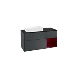 Villeroy & Boch V&B Waschtischunterschrank Wandbeleuchtung Finion 120cm, Pl b m, Reg re Peo, md bl. m Lac ; Villeroy & Boch (G282HBHG)