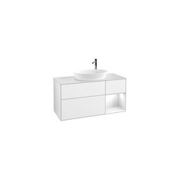 Villeroy & Boch V&B Waschtischunterschrank Finion 120cm, Pl w m, Rg g wh. Lac, glo wh. Lac ; Villeroy & Boch (F951GFGF)