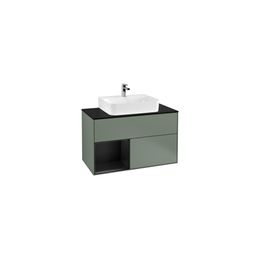 Villeroy & Boch V&B Waschtischunterschrank Wandbeleuchtung Finion 100, Pl b m, Rg li bla m Lac, Oli. m Lac ; Villeroy & Boch (G112PDGM)