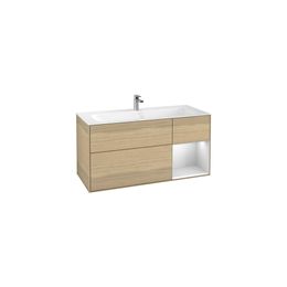 Villeroy & Boch V&B Waschtischunterschrank Wandbeleuchtung Finion 119,6x59,1cm, Reg re wh. m Lac, Oa ven ; Villeroy & Boch (G070MTPC)