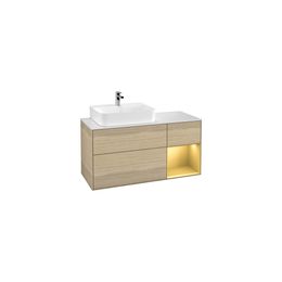 Villeroy & Boch V&B Waschtischunterschrank Wandbeleuchtung Finion 120cm, Pl wh. m, Reg li gol m, Oa ven ; Villeroy & Boch (G151HFPC)