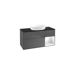 Villeroy & Boch V&B Waschtischunterschrank Finion 120cm, Pl b m, Rg g wh. Lac, Anthrac. m ; Villeroy & Boch (FA72GFGK)