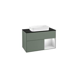 Villeroy & Boch V&B Waschtischunterschrank Wandbeleuchtung Finion 100, Pl b m, Rg re wh. m Lac, Oli. m Lac ; Villeroy & Boch (G252MTGM)