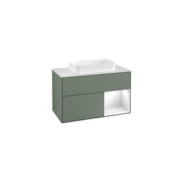 Villeroy & Boch V&B Waschtischunterschrank Abdeckplatte wh. m Finion 100x60,3cm, Rg r glo wh. Lac, Oli. m Lac ; Villeroy & Boch (F251GFGM)