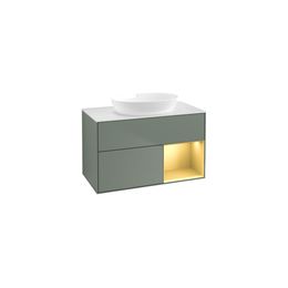 Villeroy & Boch V&B Waschtischunterschrank Finion 100, Pl wh. m, Reg gol m Lac, Oli. m Lac ; Villeroy & Boch (FA21HFGM)