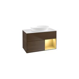 Villeroy & Boch V&B Waschtischunterschrank Finion 100, Pl wh. m, Reg gol m Lac, wal ven ; Villeroy & Boch (FA21HFGN)