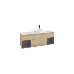 Villeroy & Boch V&B Waschtischunterschrank Finion 160cm, Pl w m, Rg Anthrac. m Lac, Oa ven ; Villeroy & Boch (F981GKPC)