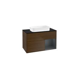 Villeroy & Boch V&B Waschtischunterschrank Finion 100x60,3 cm, Rg re md bl. m Lac, wal ven ; Villeroy & Boch (F662HGGN)