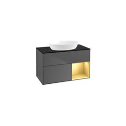 Villeroy & Boch V&B Waschtischunterschrank Finion 100, Pl bla m, Reg gol m Lac, Anthrac. m ; Villeroy & Boch (FA22HFGK)