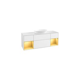Villeroy & Boch V&B Waschtischunterschrank Finion 160cm, Pl w m, Rg gol m Lac, glo wh. Lac ; Villeroy & Boch (FD01HFGF)
