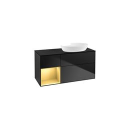 Villeroy & Boch V&B Waschtischunterschrank Finion 120cm, Pl b m, Reg gol m Lac, bla m Lac ; Villeroy & Boch (FA42HFPD)