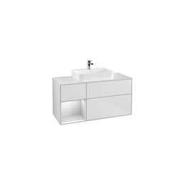 Villeroy & Boch V&B Waschtischunterschrank Wandbeleuchtung Finion 120cm, Pl w m, Rg l wh. m Lac, wh. m Lac ; Villeroy & Boch (G411MTMT)