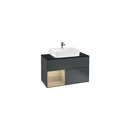 Villeroy & Boch V&B Waschtischunterschrank Wandbeleuchtung Finion 100, Pl b m, Reg li Oa ven, md bl. m Lac ; Villeroy & Boch (G112PCHG)