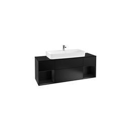Villeroy & Boch V&B Waschtischunterschrank Finion 160cm, Reg bla m Lac, Black matt lacquer ; Villeroy & Boch (F212PDPD)