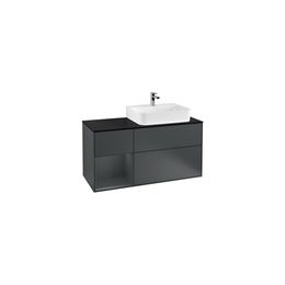 Villeroy & Boch V&B Waschtischunterschrank Abdeckplatte Gl. bla m Finion 120cm, Reg li md bl. m Lac, md bl. m Lac ; Villeroy & Boch (F142HGHG)