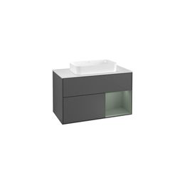 Villeroy & Boch V&B Waschtischunterschrank Wandbeleuchtung Finion 100, Pl w m, Rg r Oli. m Lac, Anthrac. m ; Villeroy & Boch (G251GMGK)